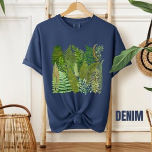 Comfort Colors Fern Shirt, Botanical Cottagecore Fern T-shirt, Women's ...