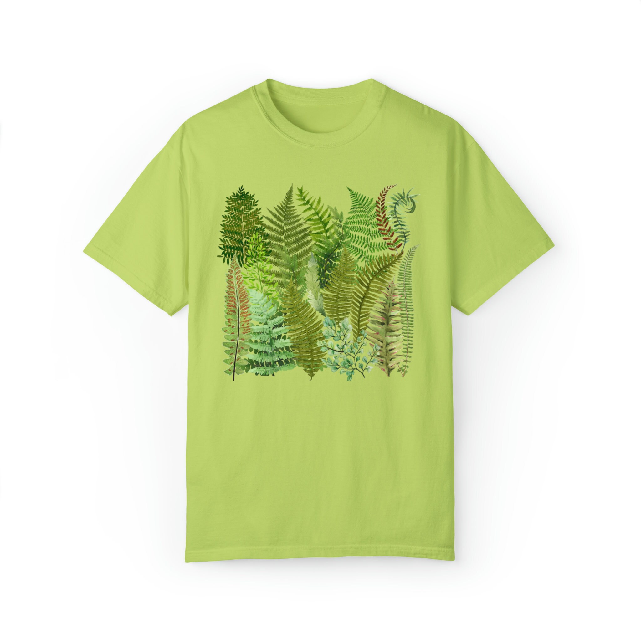 Comfort Colors Fern Shirt, Botanical Cottagecore Fern T-shirt, Women's ...