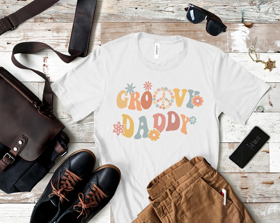 Groovy Daddy Shirt, Hippie Groovy Vibes Daddy Shirt, Groovy Vibes Daddy ...