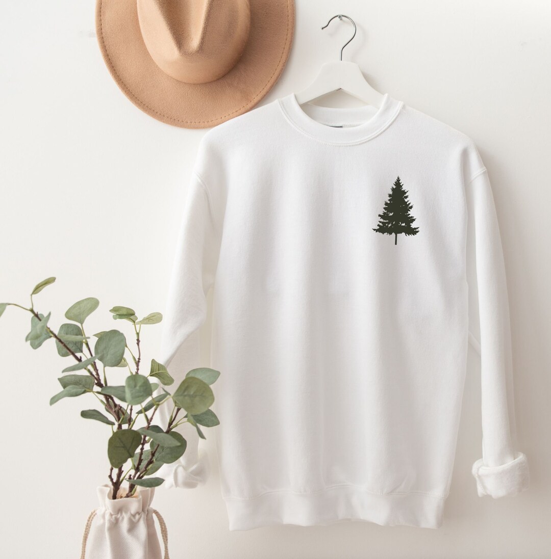 Pine Tree Sweatshirt, Evergreen Trees Sweatshirt, Hiking Camping ... Pine Tree Sweatshirt, Evergreen Trees Sweatshirt, Hiking Camping ...