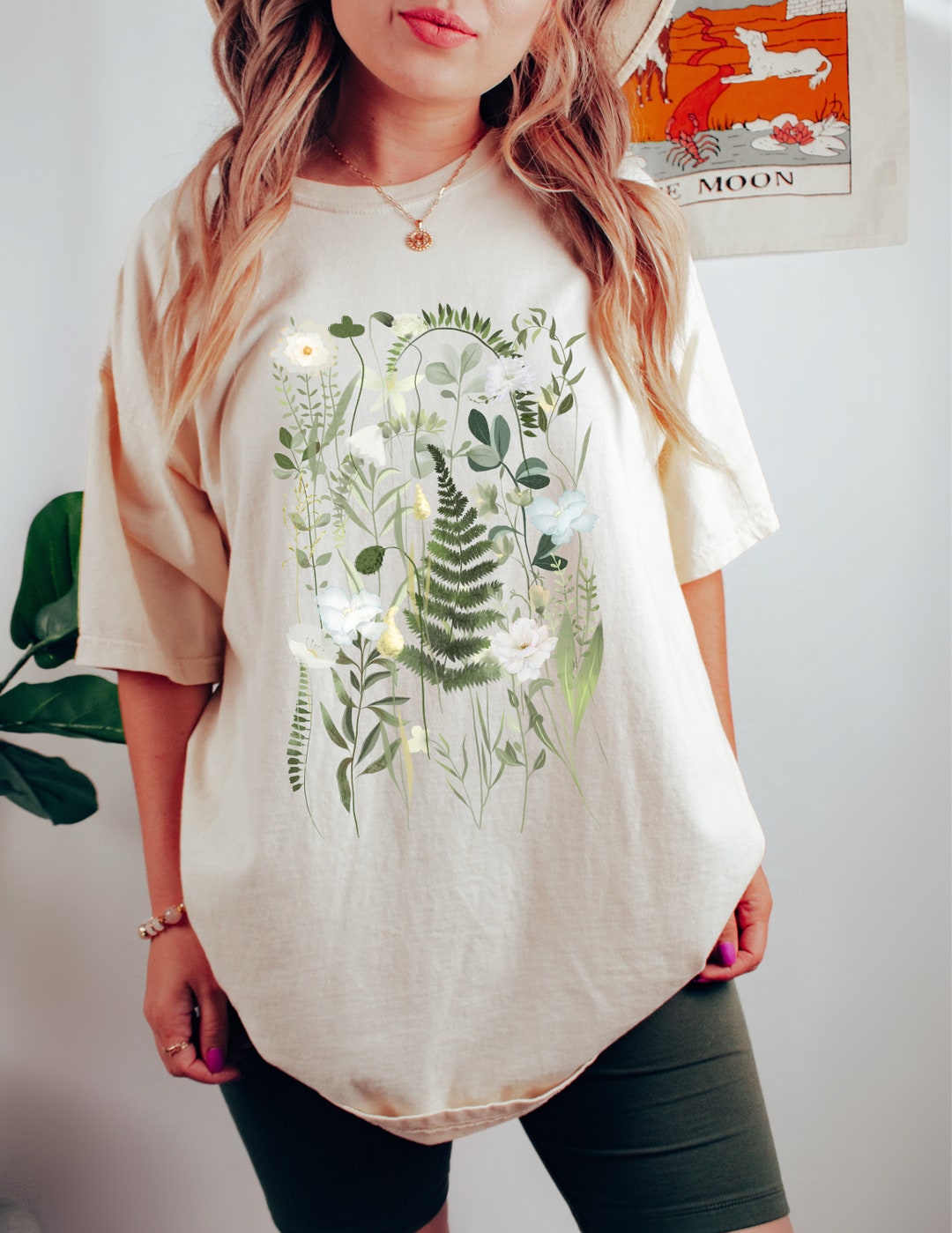 Fern and Wildflowers Comfort Colors Shirt, Trendy Women's Floral ...