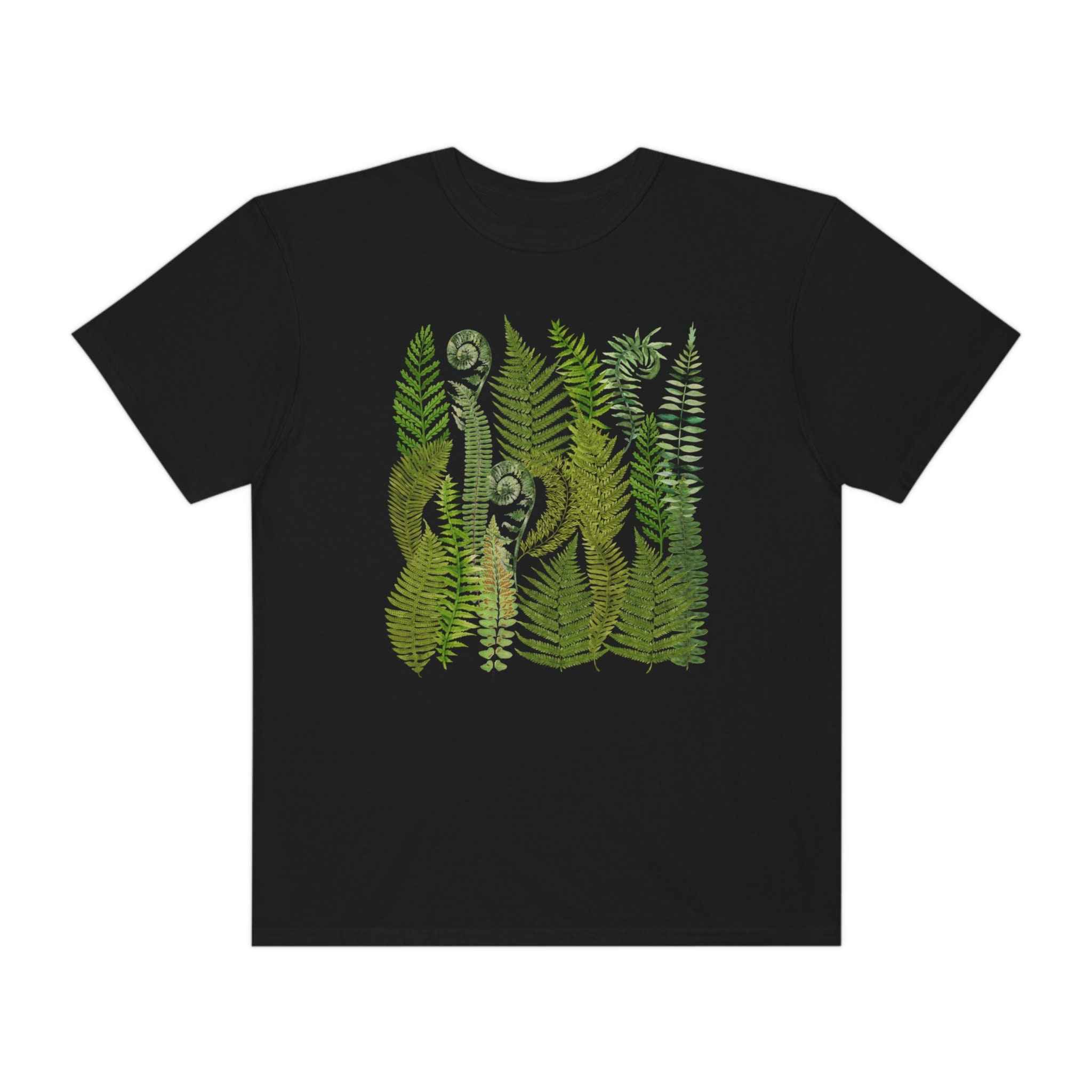 Comfort Colors Fern Shirt, Botanical Cottagecore Fern T-shirt, Women's ...