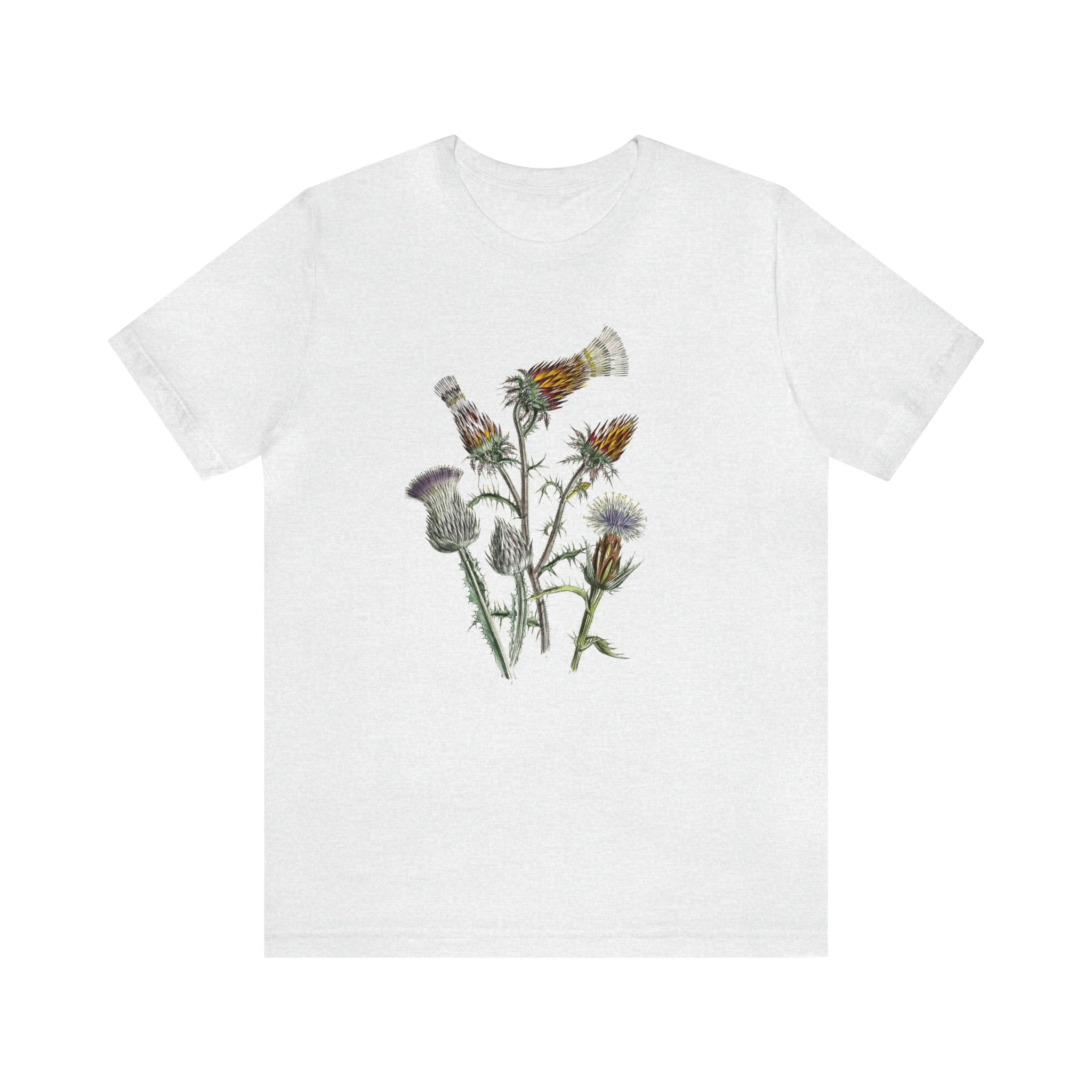 Milk Thistle Floral Botanical Shirt, Watercolor Milk Thistle ...