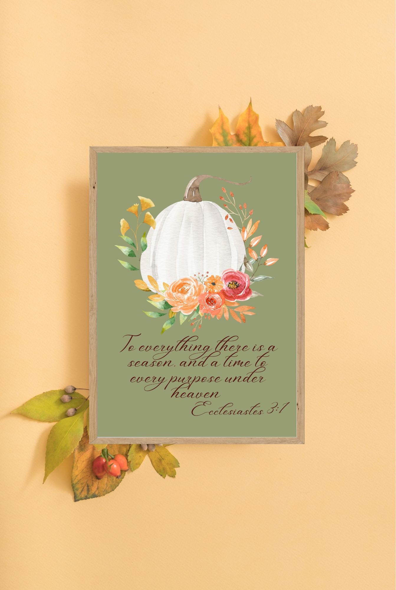 Ecclesiastes 3:1 Printable Fall Wall Decor Digital Download - Etsy