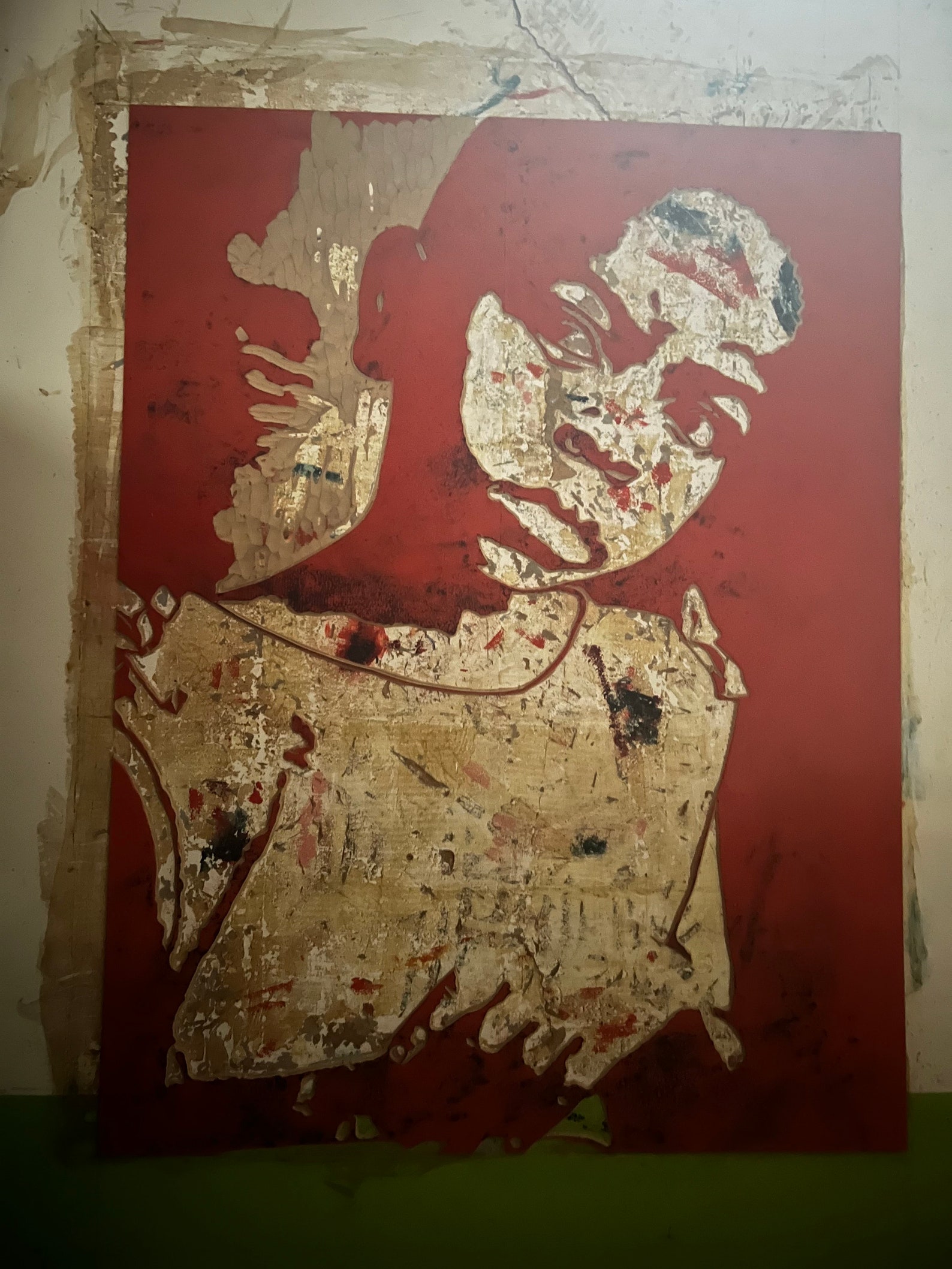 BEHOLDER a Large Linocut on Canvas From Nigerian Artist Tosin - Etsy