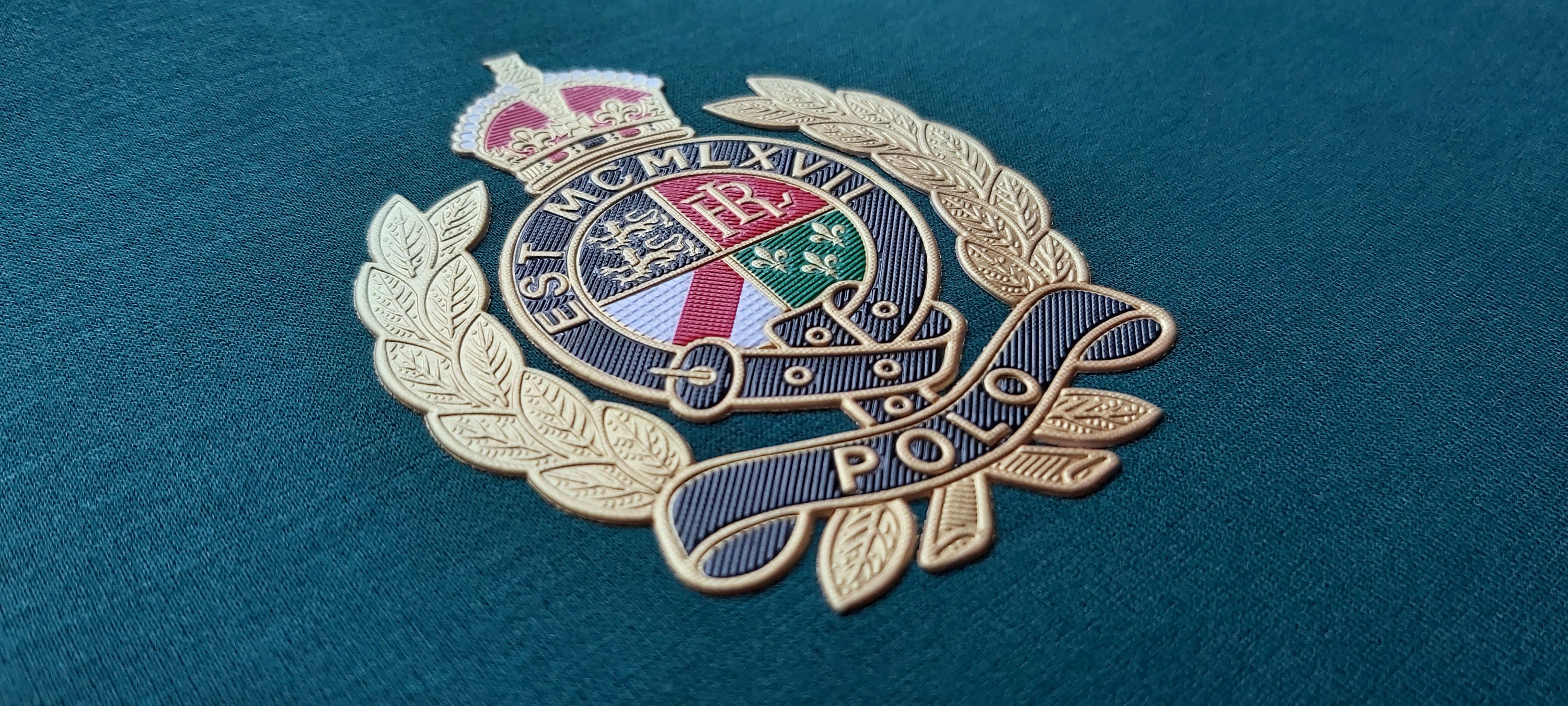 POLO Horse Riding Crest Emblem 3D Raised Embossed TPU Iron on Badge ...