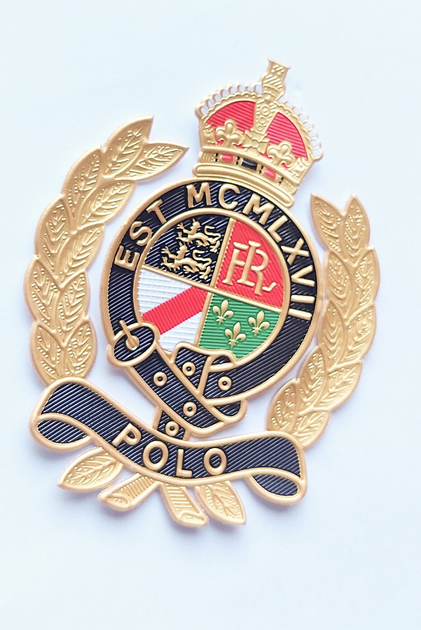 POLO Horse Riding Crest Emblem 3D Raised Embossed TPU Iron on Badge ...