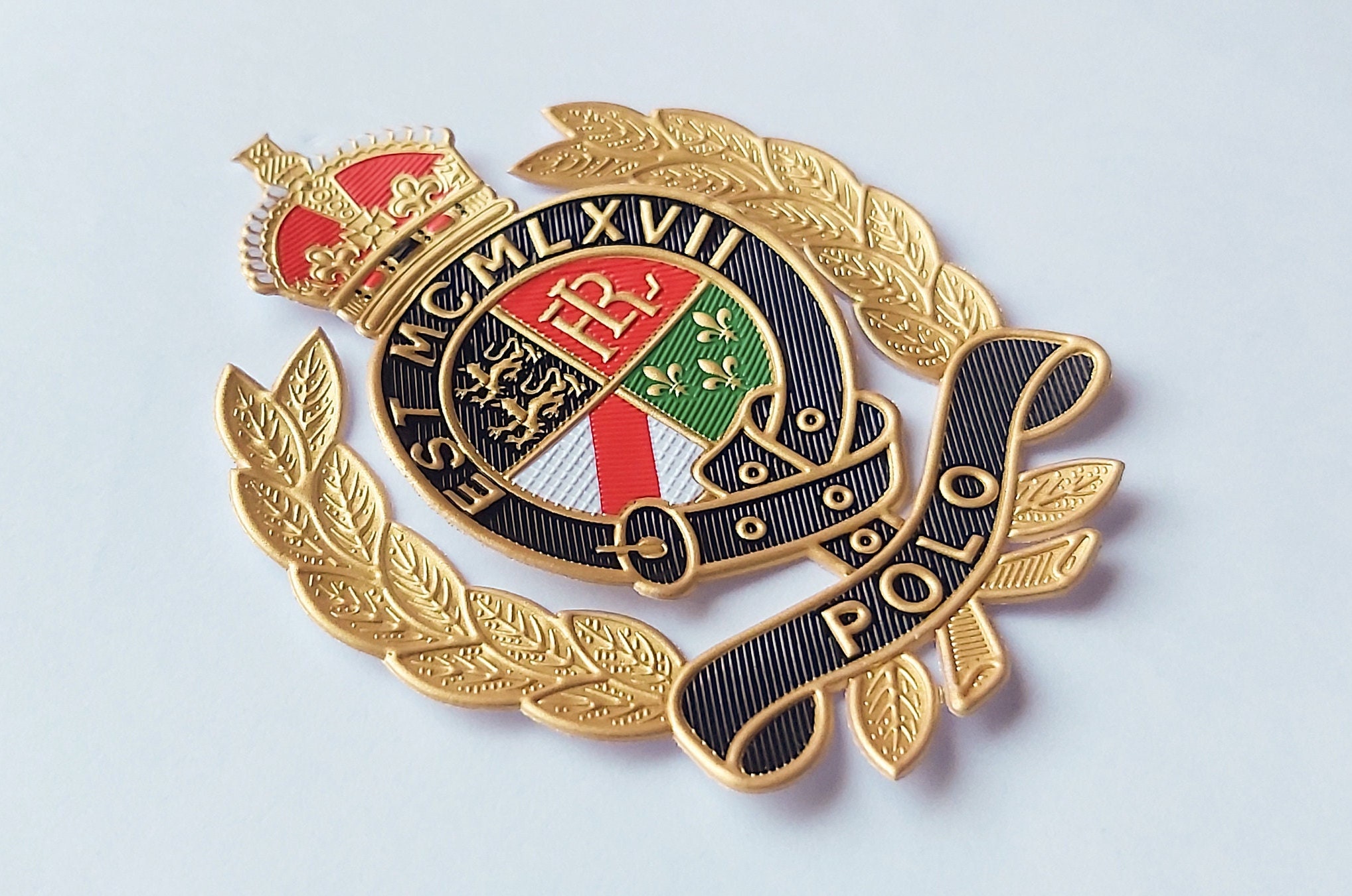 POLO Horse Riding Crest Emblem 3D Raised Embossed TPU Iron on Badge ...