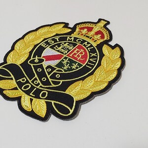 Polo Horse Rider Embroidered Crest Sew on Iron on Badge for Polo T ...
