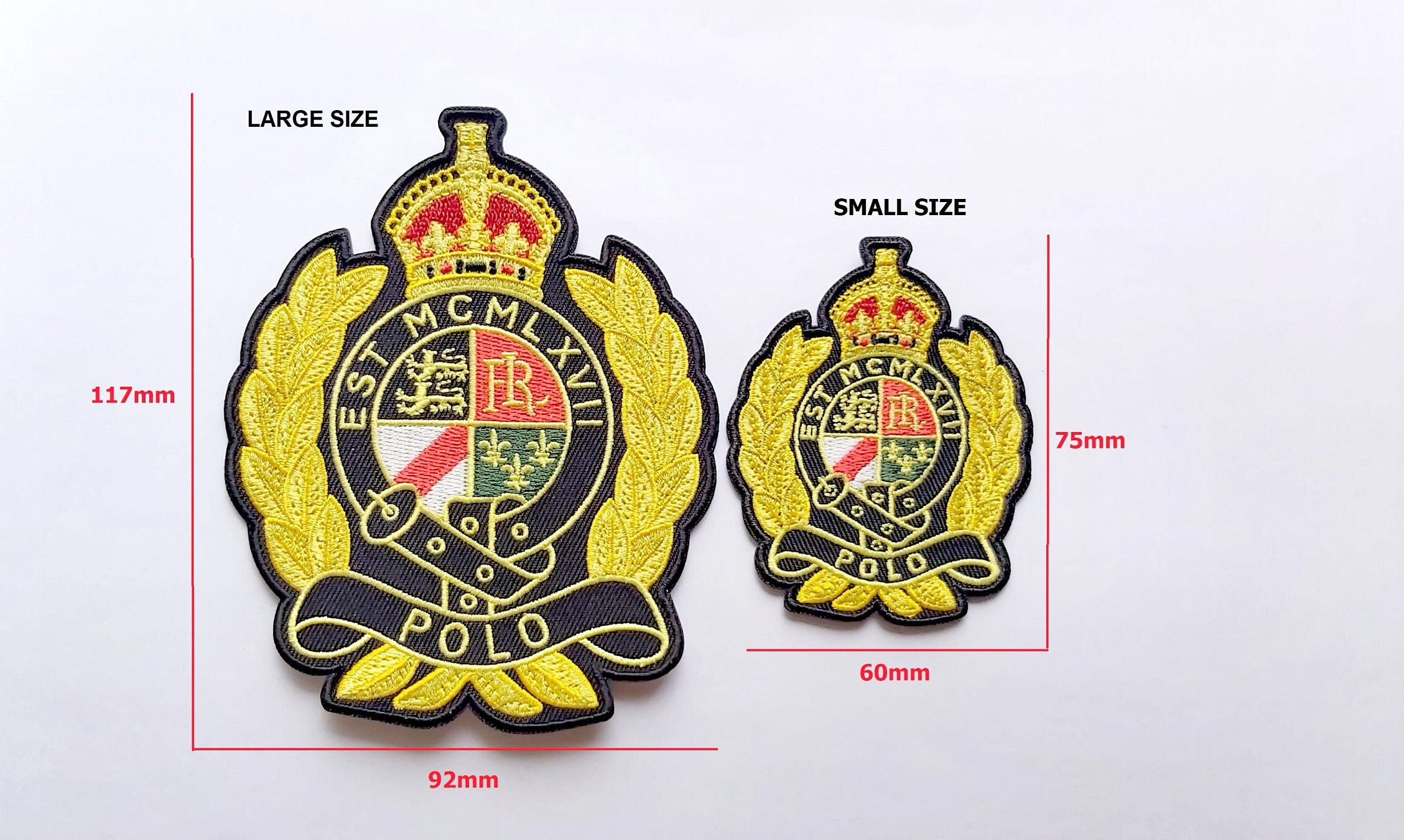Polo Horse Rider Embroidered Crest Sew on Iron on Badge for Polo T ...