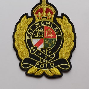 Polo Horse Rider Embroidered Crest Sew on Iron on Badge for Polo T ...