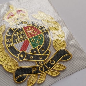 POLO Horse Riding Crest Emblem 3D Raised Embossed TPU Iron on Badge ...