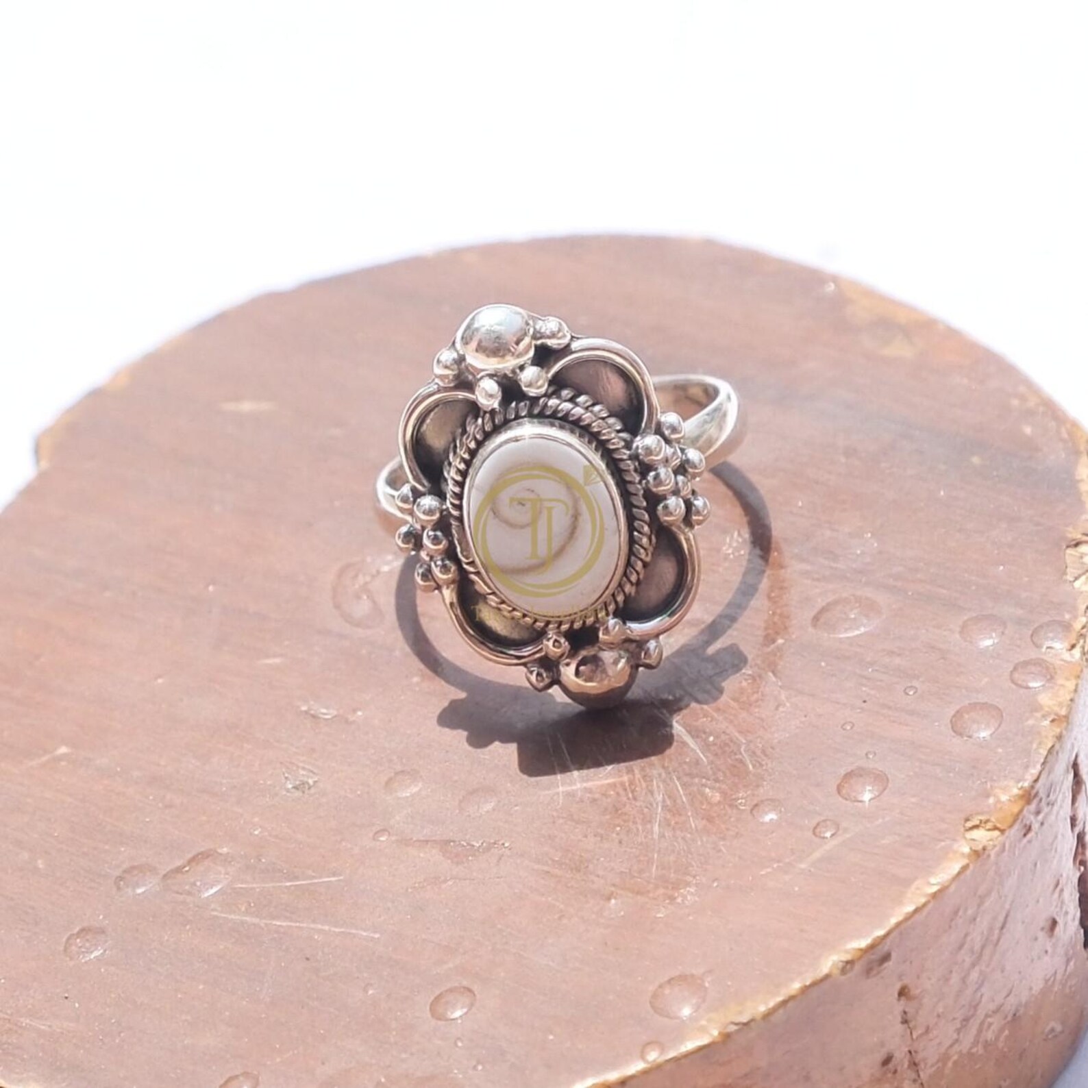 Natural Shiva Eye Shell Ring 925 Sterling Silver Ring Handmade Stacking ...