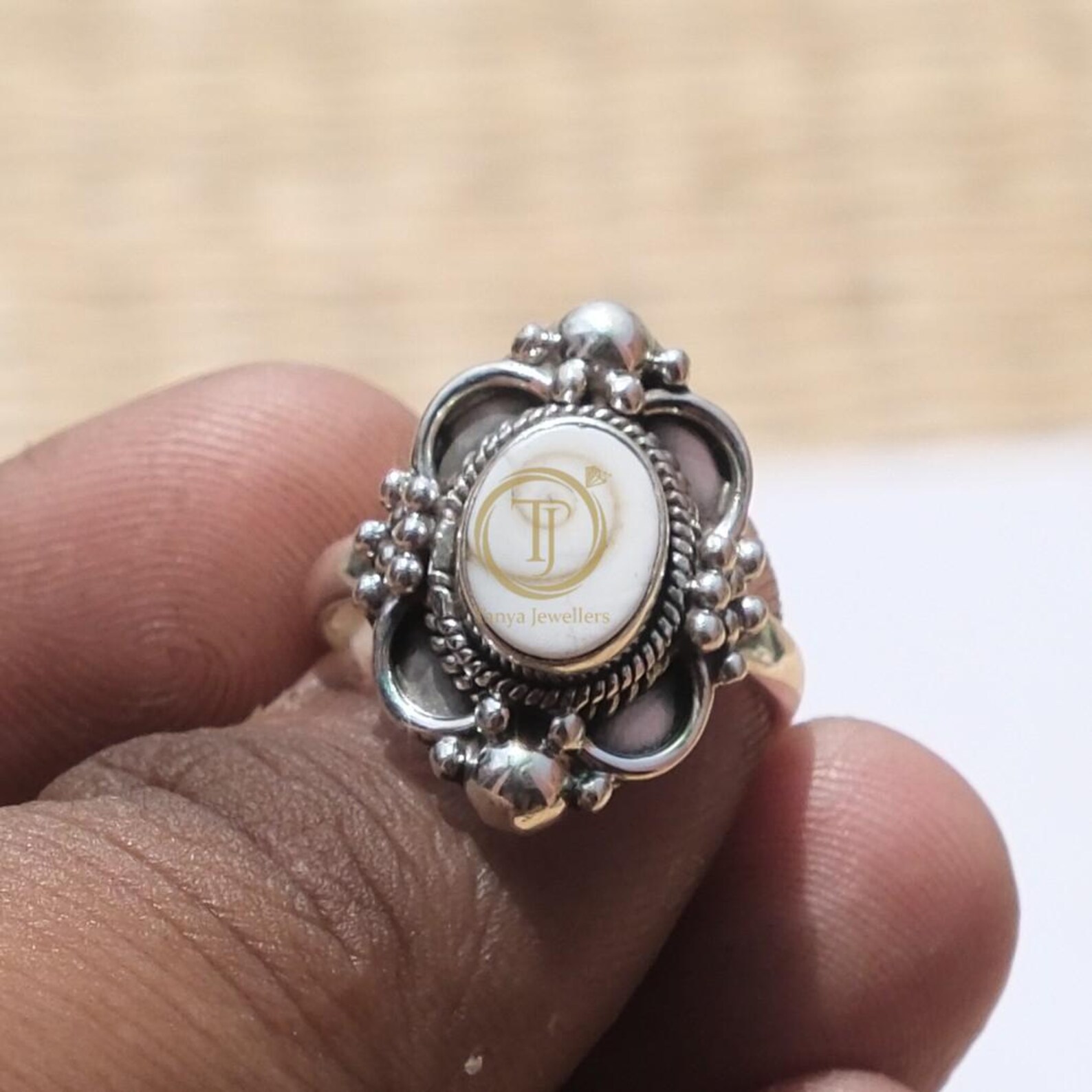 Natural Shiva Eye Shell Ring 925 Sterling Silver Ring Handmade Stacking ...