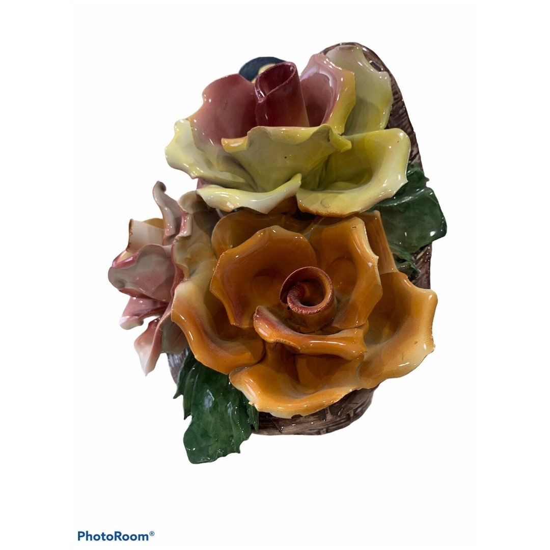 Vintage Regal Bassano, Capodimonte Style Porcelain Flower Display Made ...