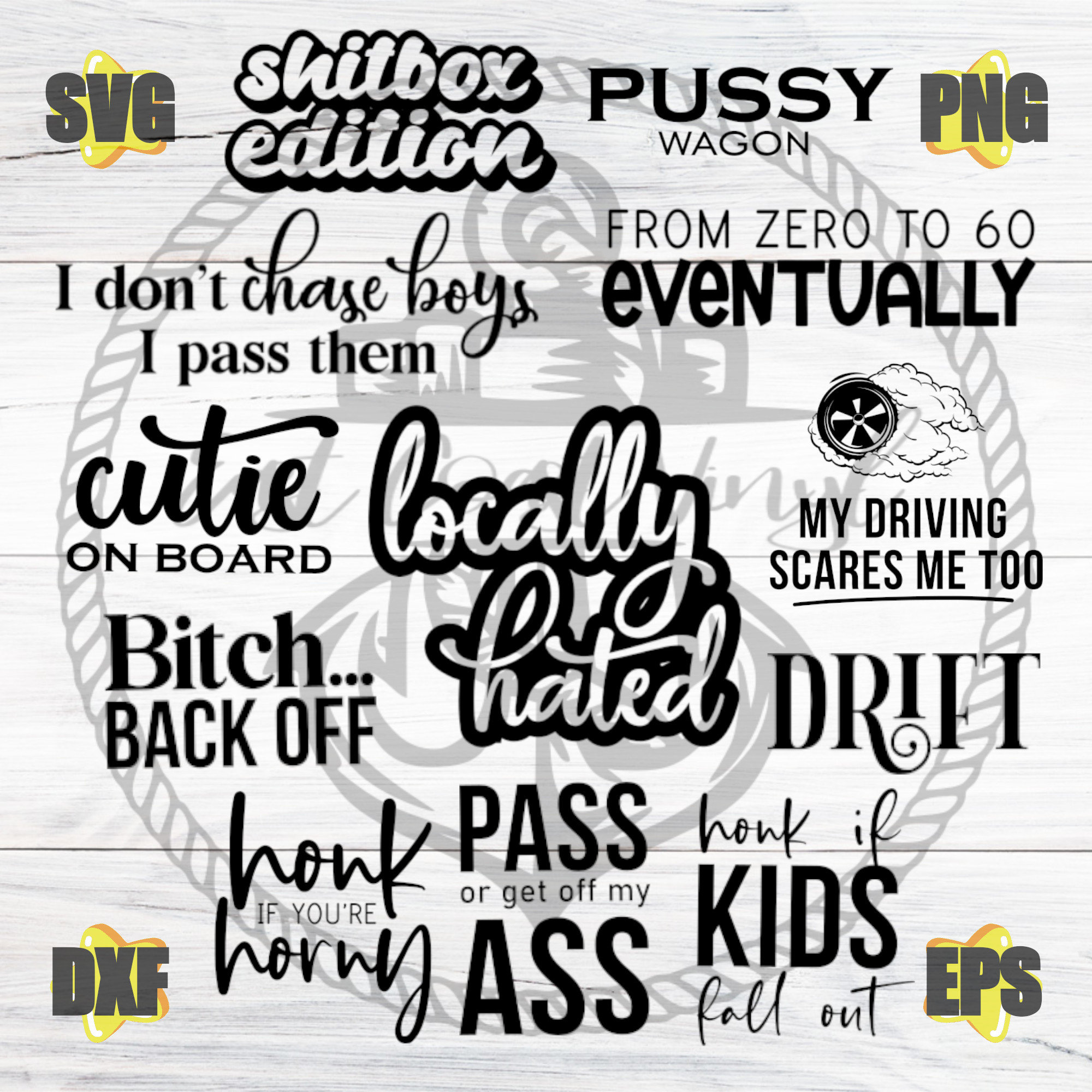 Svg Bundle, Car Decal, Svg Files, PNG, Cricut Cut Files, Car Decal ...