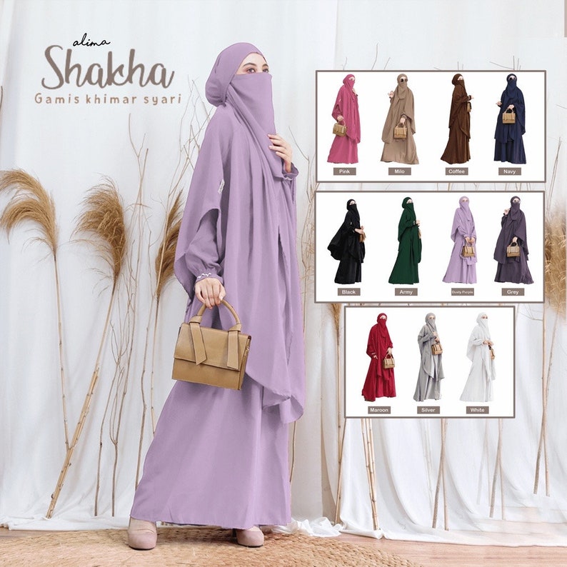 Dress and Instant Hijab Khimar - Etsy
