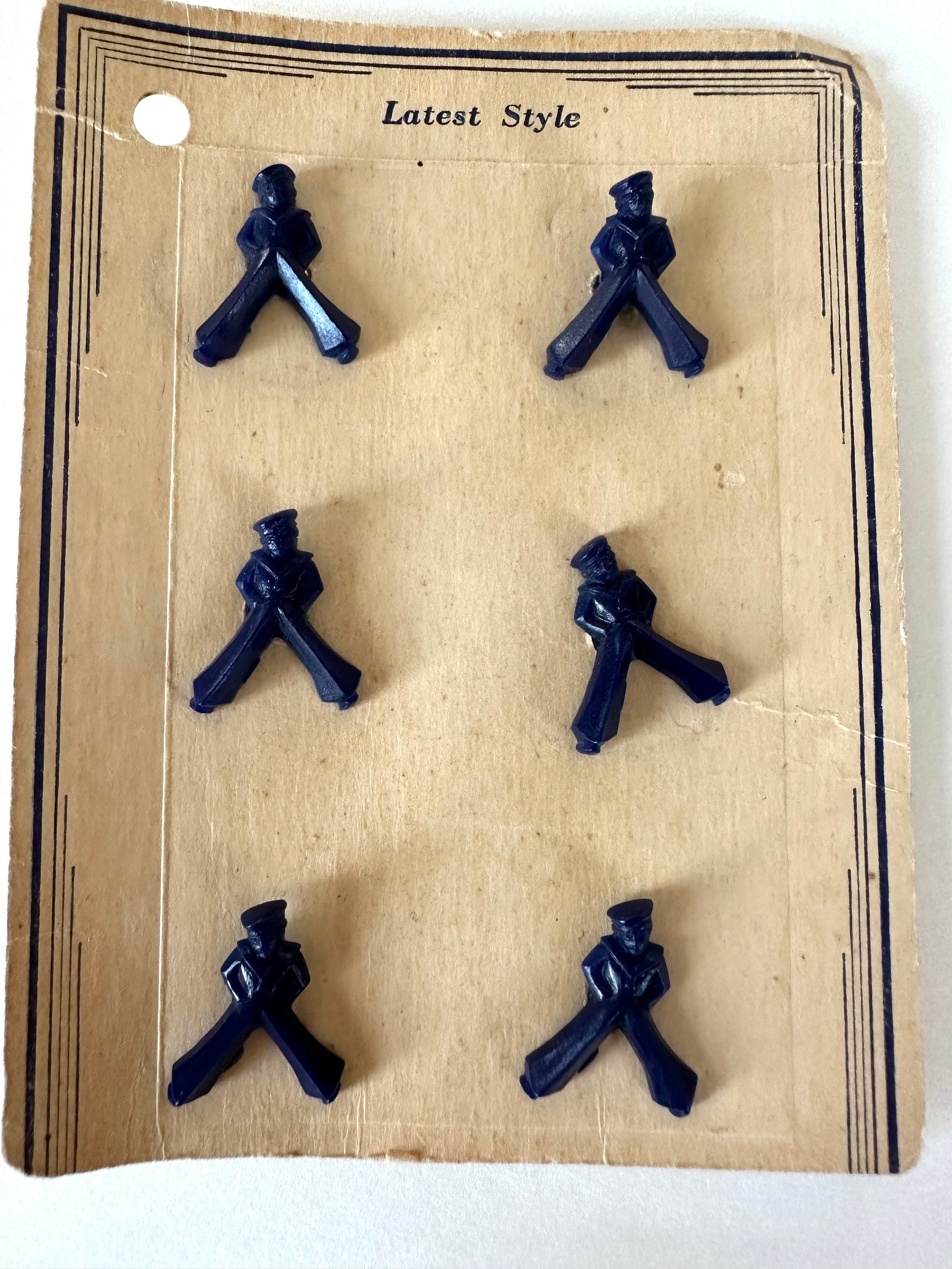 1940s Plastic Sailor Buttons on Card - Etsy