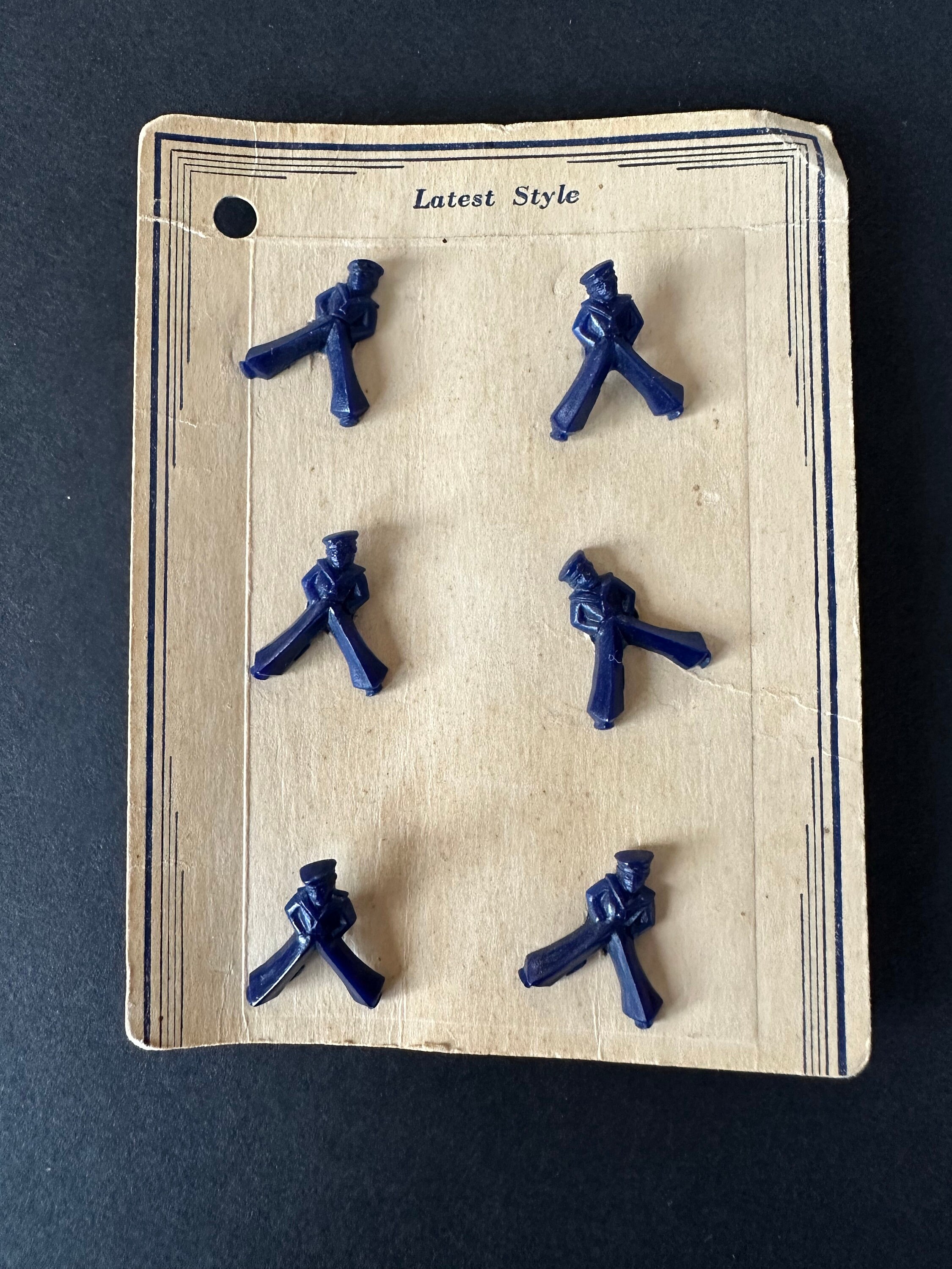 1940s Plastic Sailor Buttons on Card - Etsy
