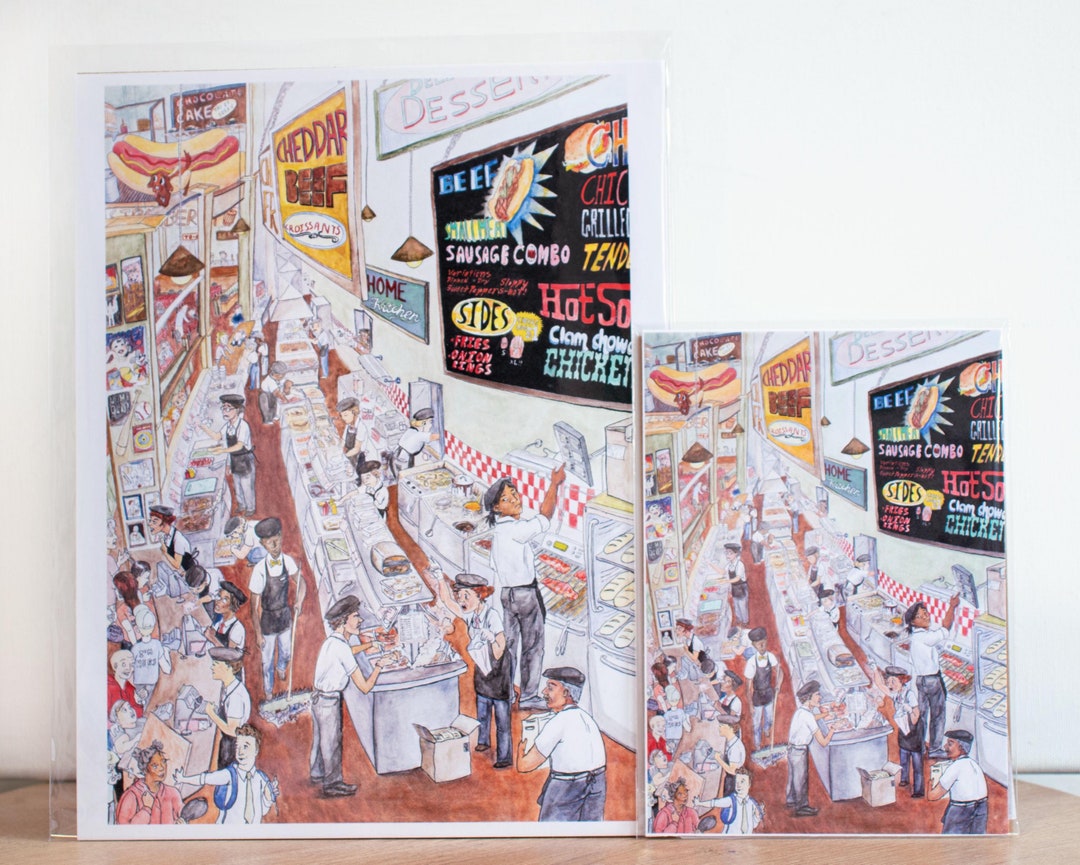 Chicago Hot Dog Chain Portillo's Print - Etsy