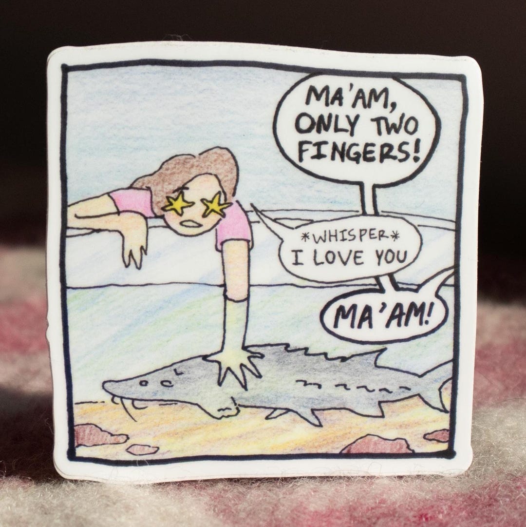 Sturgeon Touch Sticker or Print - Etsy