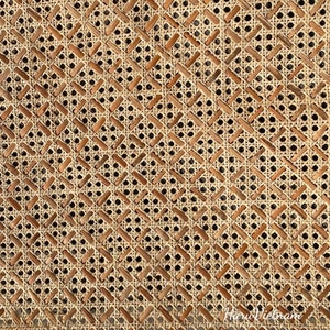 Rhombic Pattern Natural Cane Sheet Rattan Closed Weave Cane Webbing ...