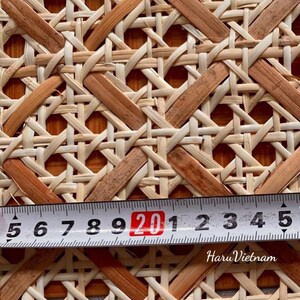 Rhombic Pattern Natural Cane Sheet Rattan Closed Weave Cane Webbing ...