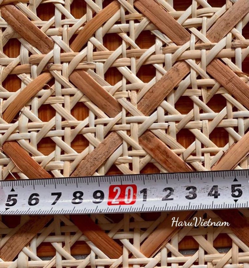 Rhombic Pattern Natural Cane Sheet Rattan Closed Weave Cane Webbing ...