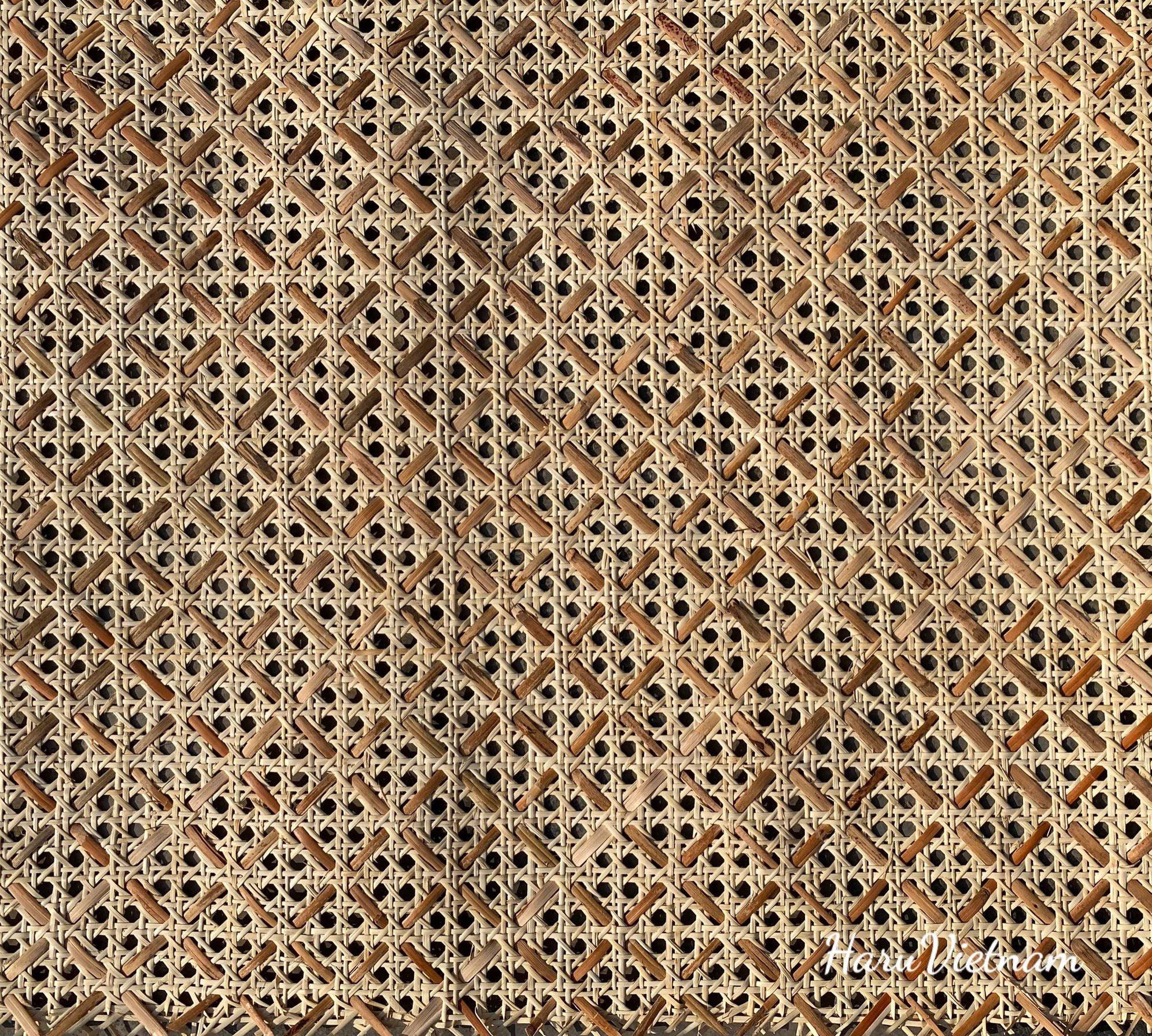 Rhombic Pattern Natural Cane Sheet Rattan Closed Weave Cane Webbing ...
