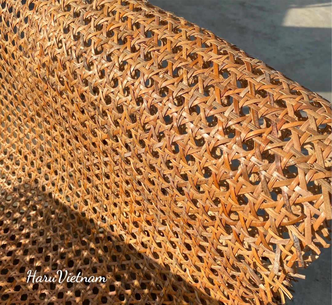 24" Width Dark Brown Natural Rattan Cane Webing Rattan Cane Furniture ...