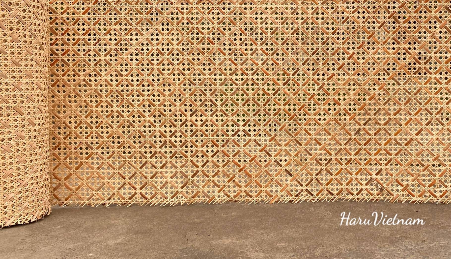 Rhombic Pattern Natural Cane Sheet Rattan Closed Weave Cane Webbing ...