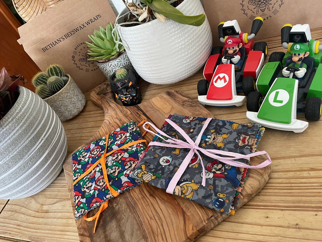 Mario and Luigi Beeswax/food Wraps - Etsy UK