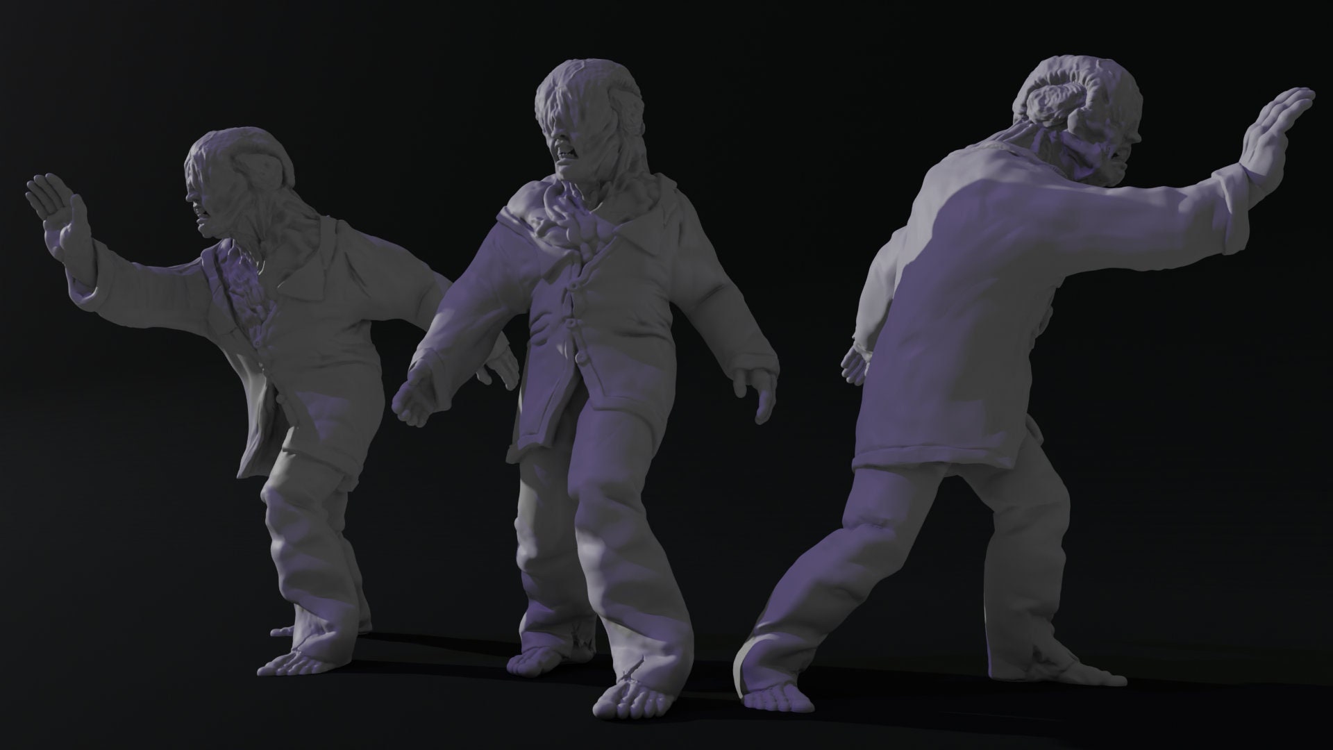 Controller Stalker Mutant Monster Miniatures 28mm Multiple Poses Heroic ...