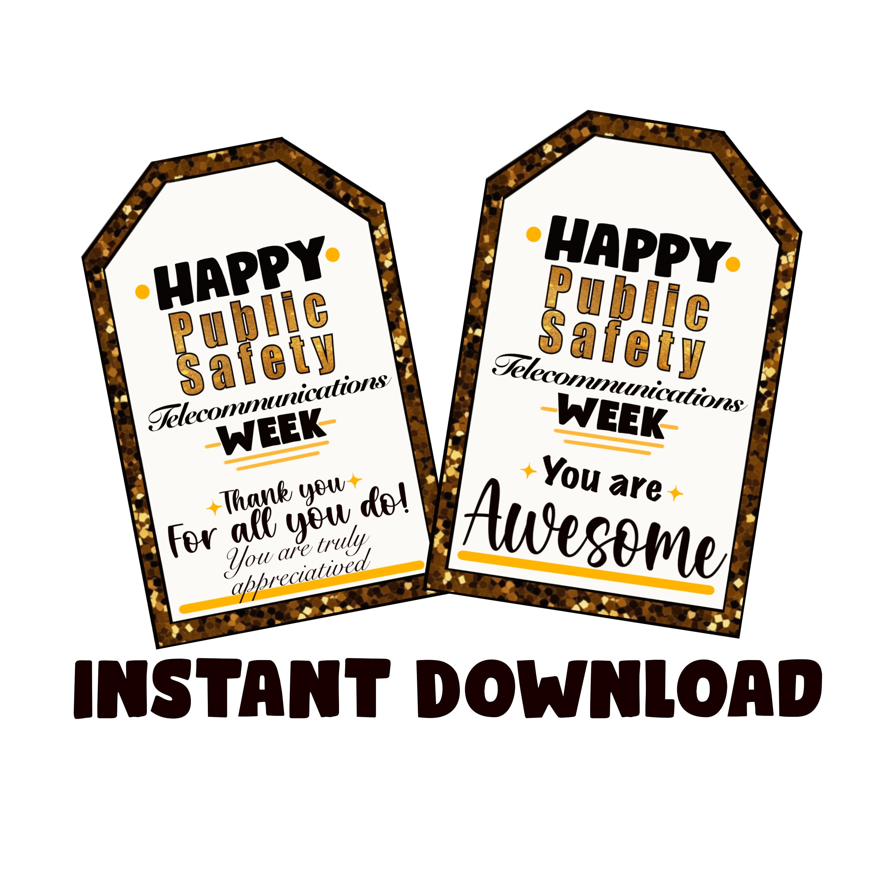 911 Dispatcher Appreciation Printable Tags, Telecommunications Week ...