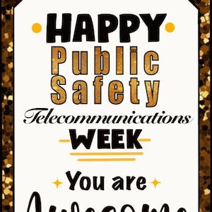 911 Dispatcher Appreciation Printable Tags, Telecommunications Week ...