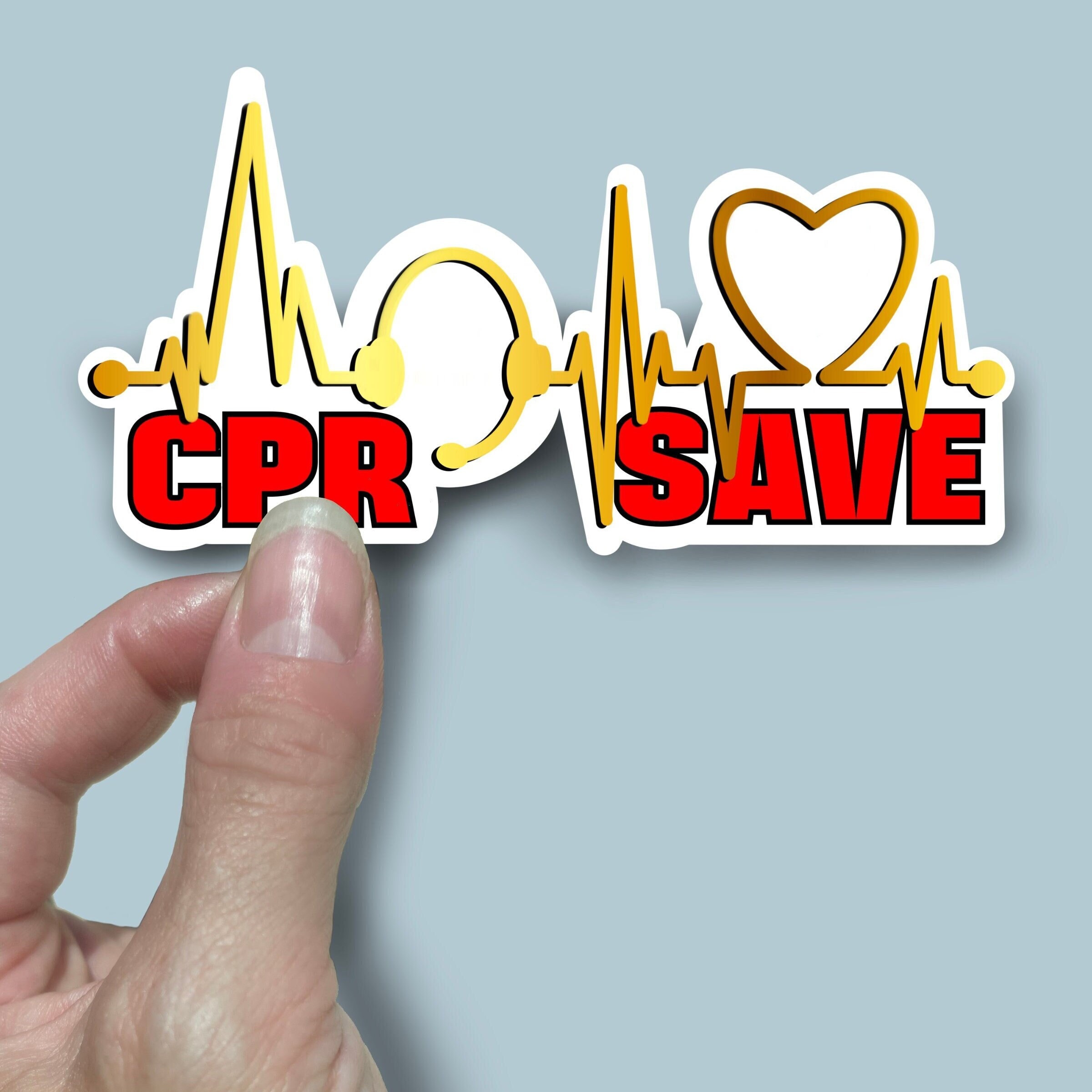 Dispatch CPR Save Vinyl 911 Sticker Decal Police Dispatchers, Thin Gold ...