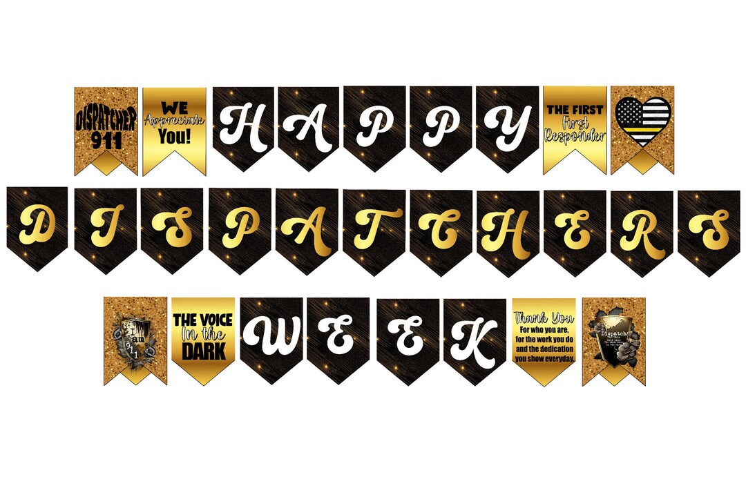 911 Dispatch Appreciation Week Banner Instant Digital Download Thin ...