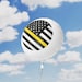 Thin Gold Line Dispatch Flag 22in Mylar Helium Balloon Dispatch ...
