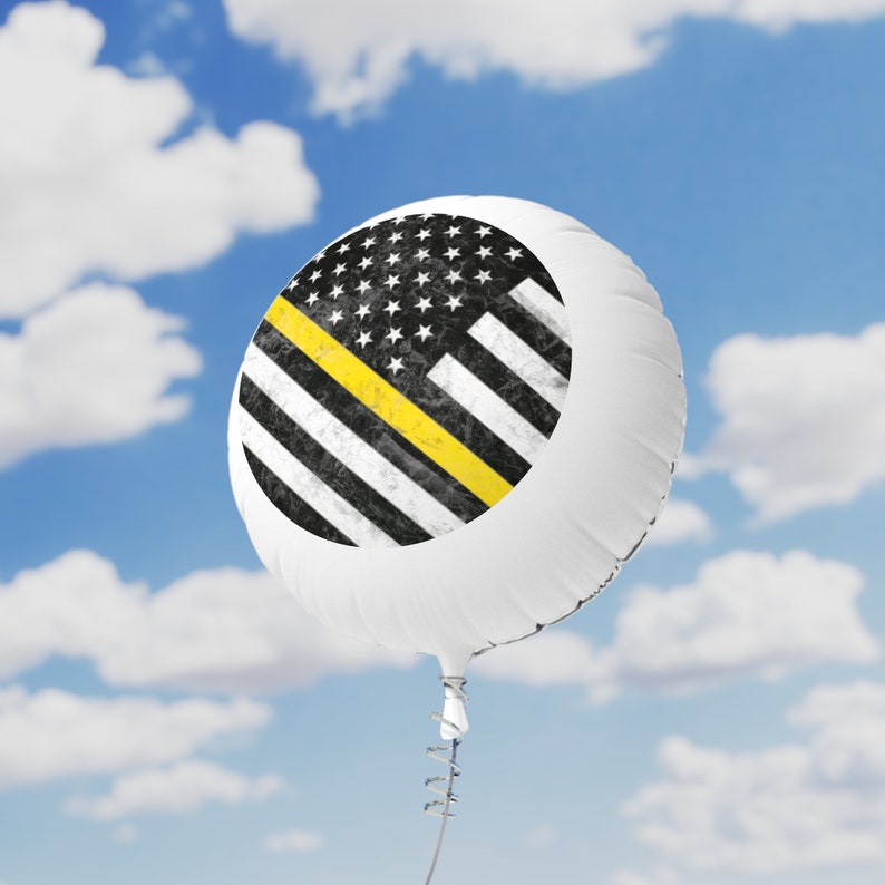 Thin Gold Line Dispatch Flag 22in Mylar Helium Balloon Dispatch ...