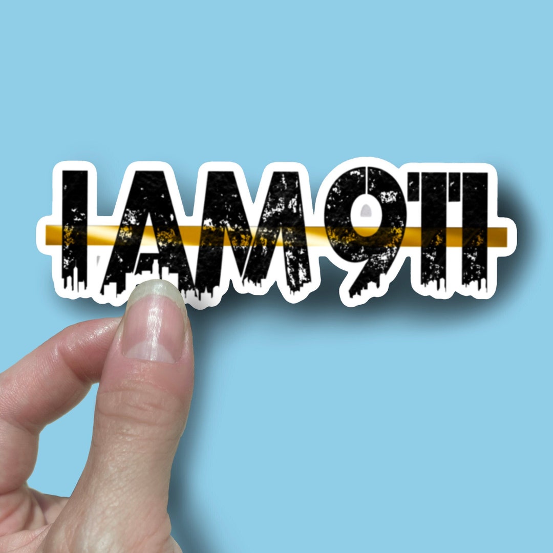 I Am 911 Distressed City Skyline Vinyl Decal Dispatch 911 Dispatcher ...