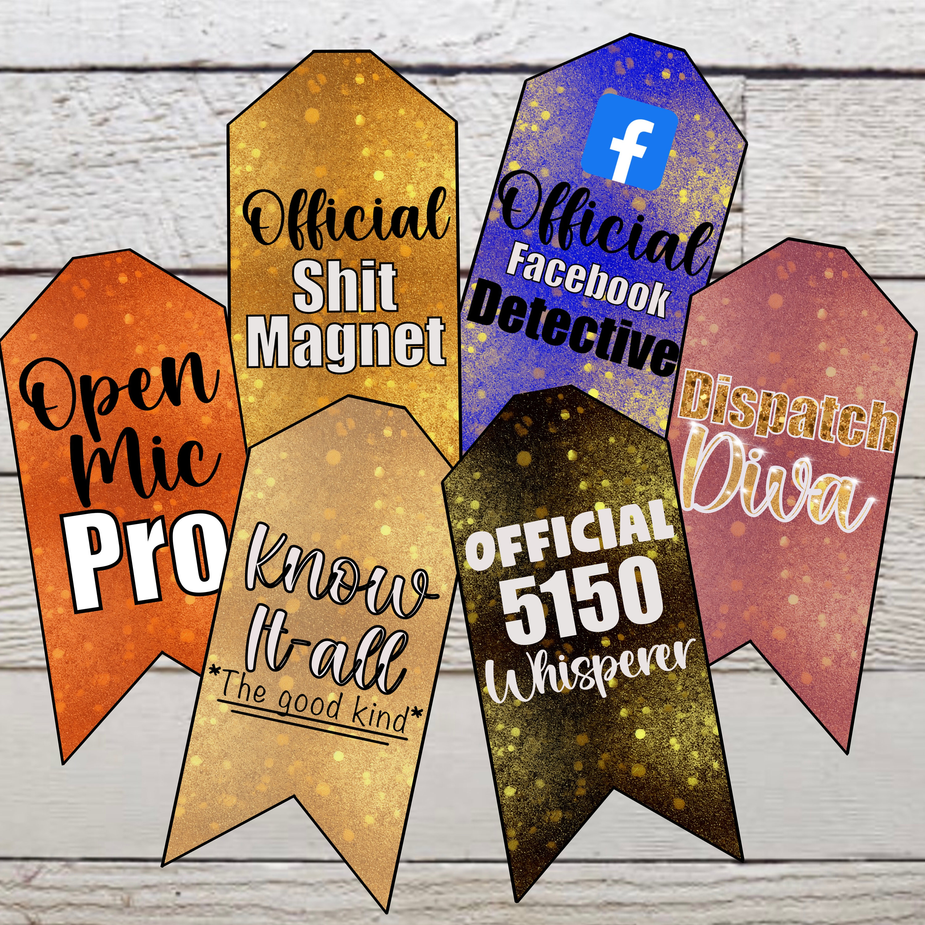 Funny 911 Dispatcher Appreciation Award Ribbons, Printable PDF ...