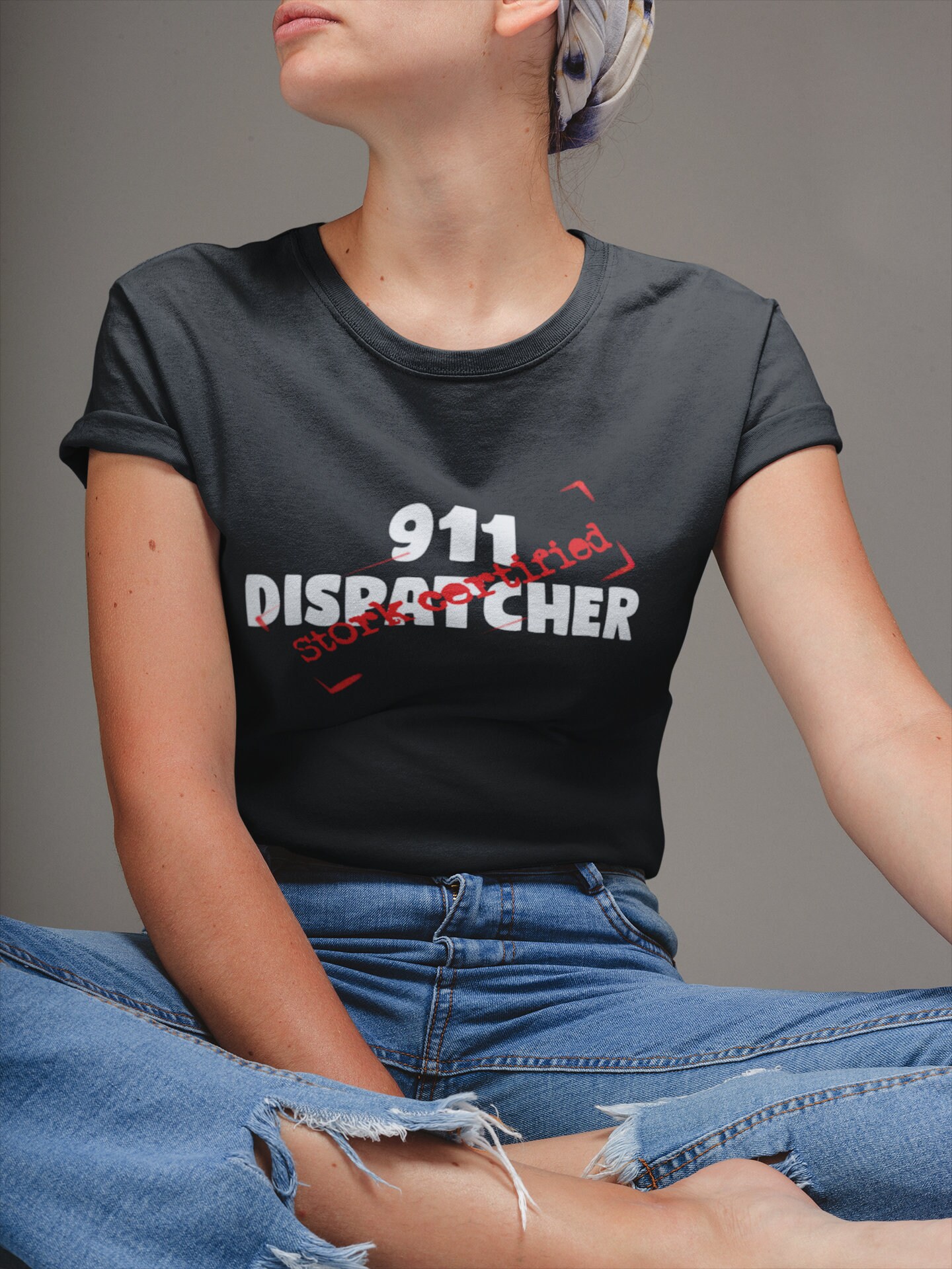 Customizable Stork Certified Shirt for 911 Police Dispatchers ...
