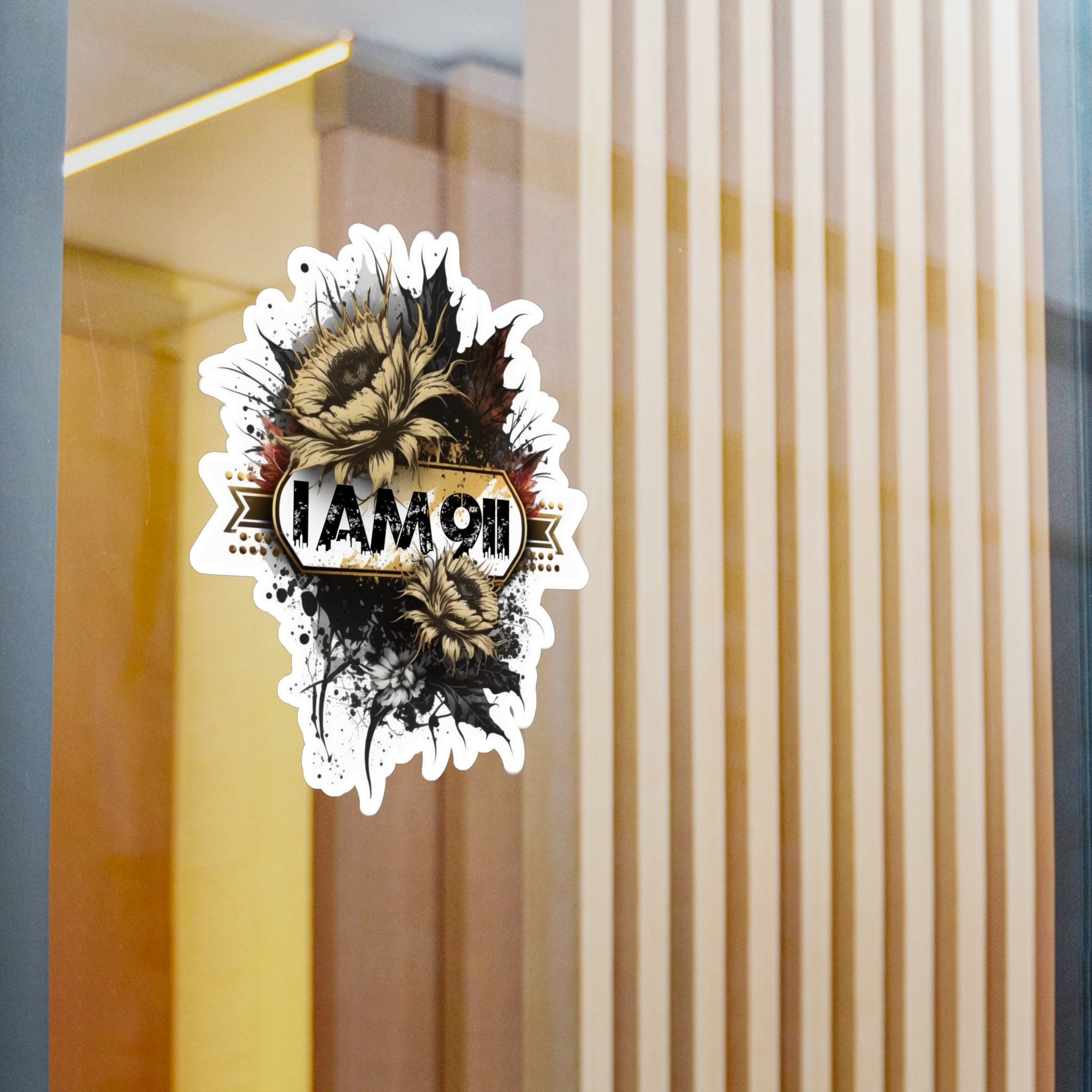 I Am 911 Floral Vinyl Decal Dispatch Sticker 911 Dispatcher Sticker for ...