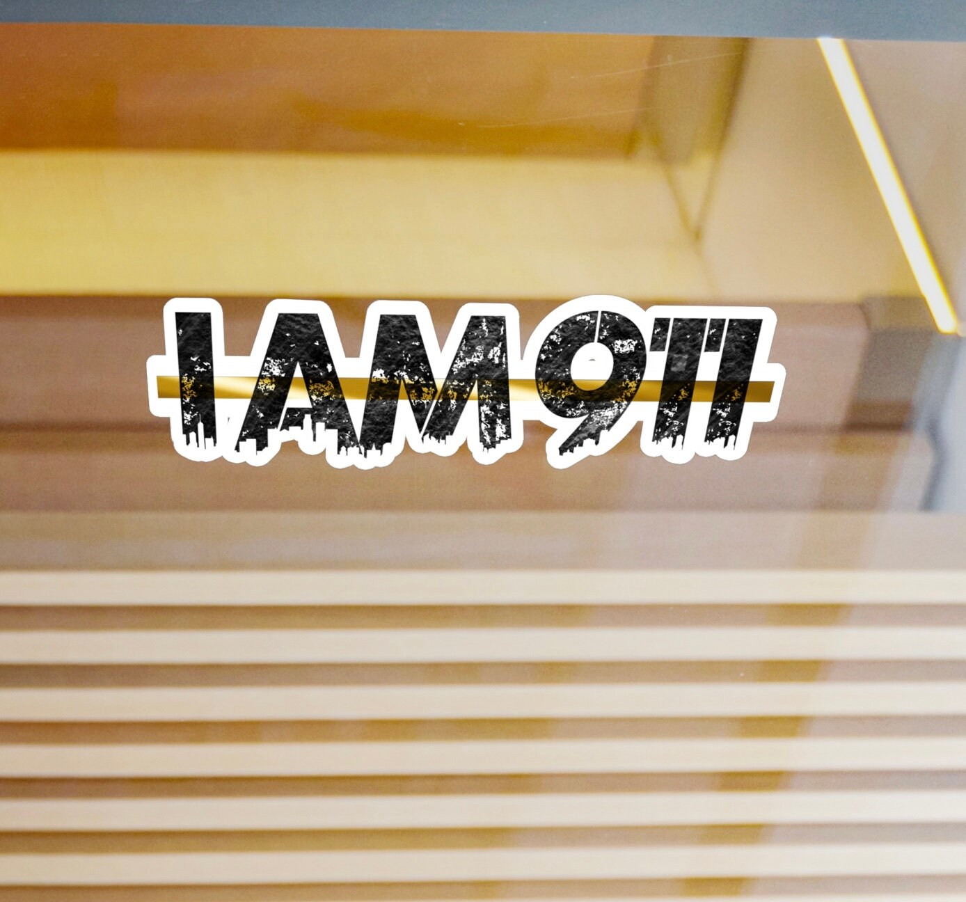 I Am 911 Distressed City Skyline Vinyl Decal Dispatch 911 Dispatcher ...