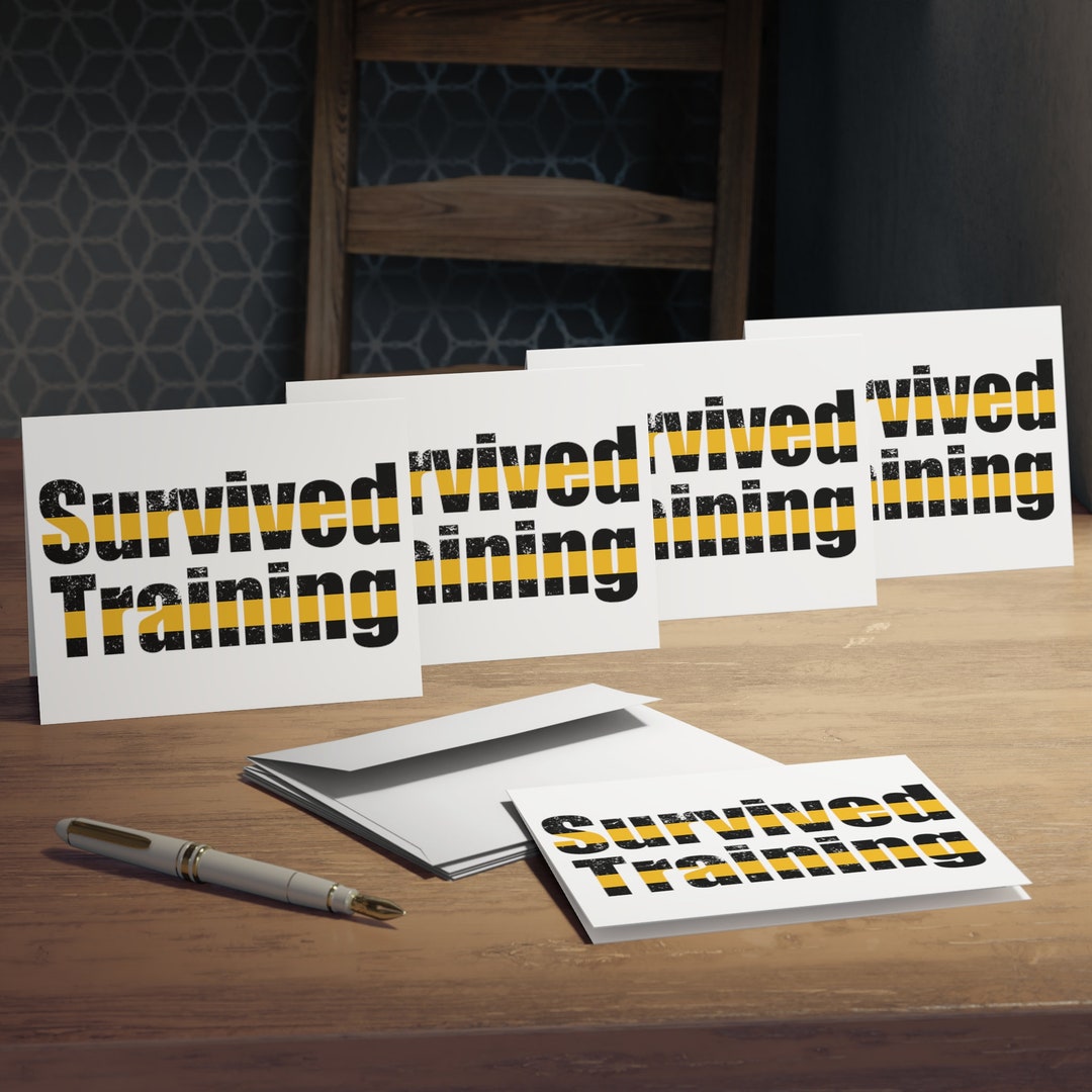 Survived Trining Card Thin Gold Line Dispatcher Appreciation Cards ...