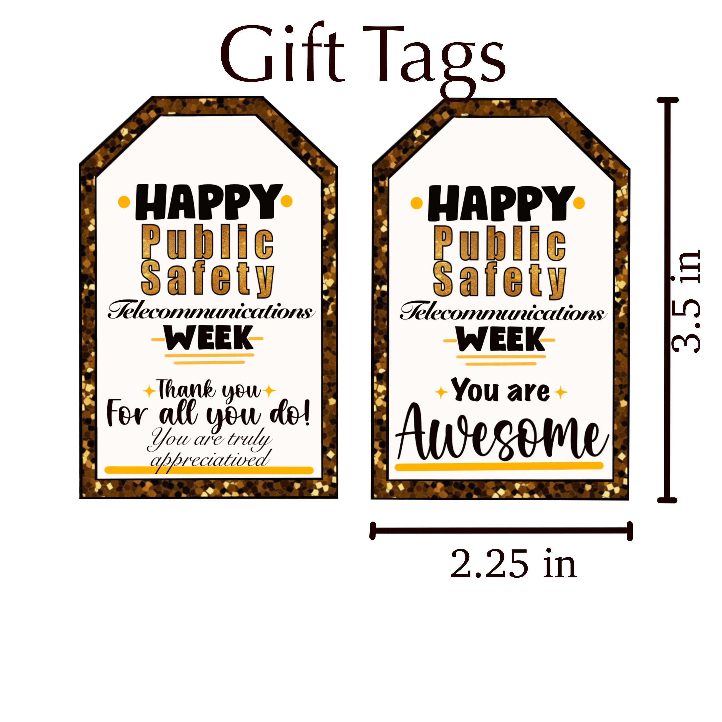 911 Dispatcher Appreciation Printable Tags, Telecommunications Week ...