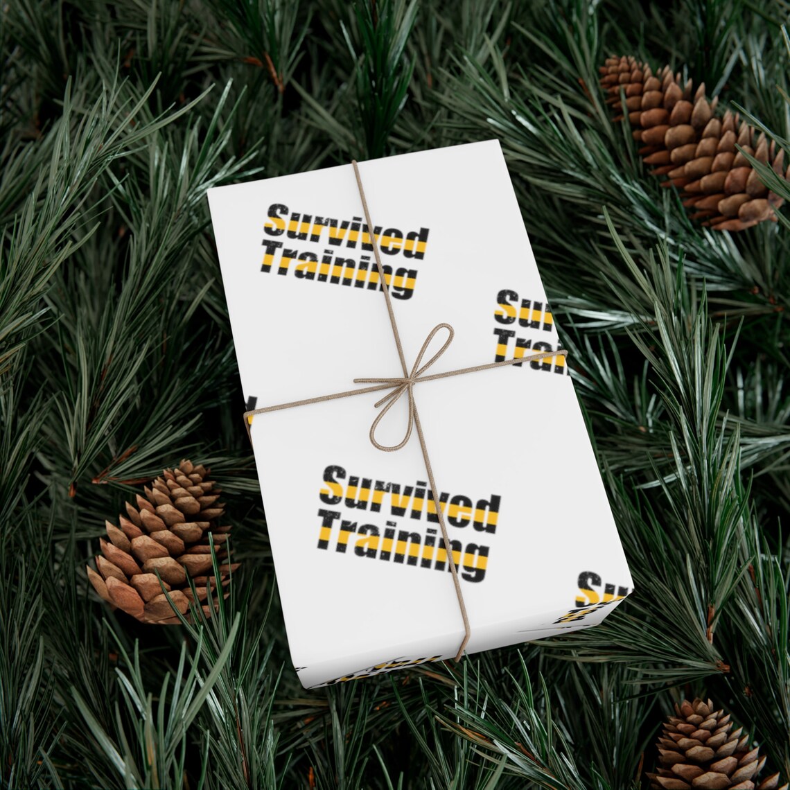 Survived Training Thin Gold Line Gift Wrap Papers - Etsy