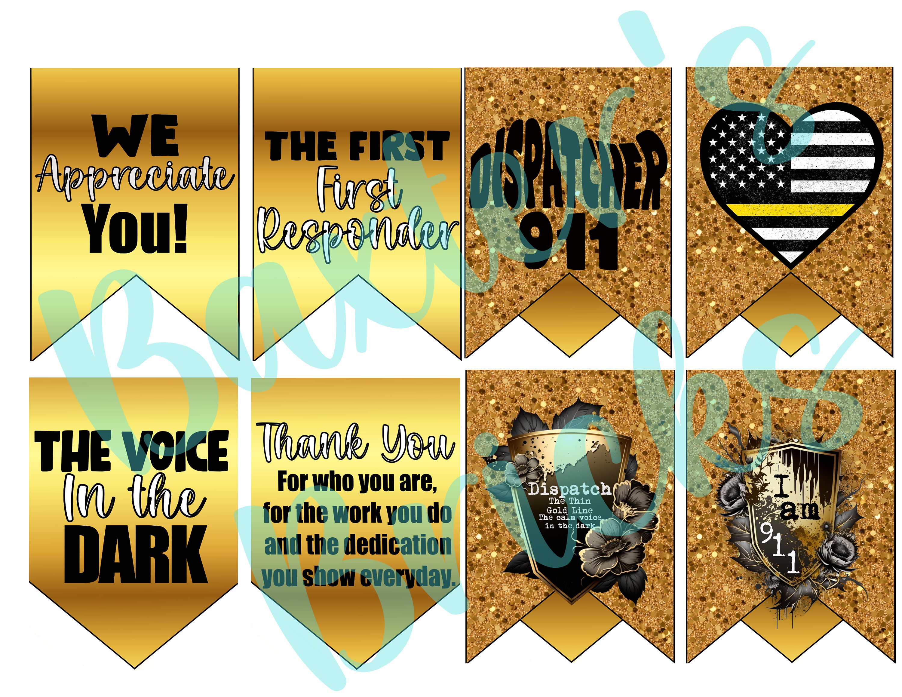 911 Dispatch Appreciation Week Banner Instant Digital Download Thin ...