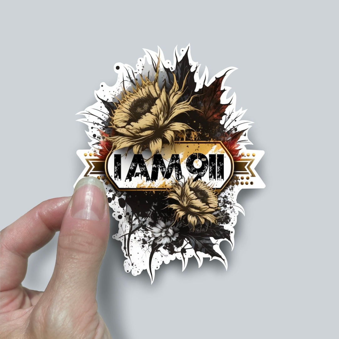 I Am 911 Floral Vinyl Decal Dispatch Sticker 911 Dispatcher Sticker for ...