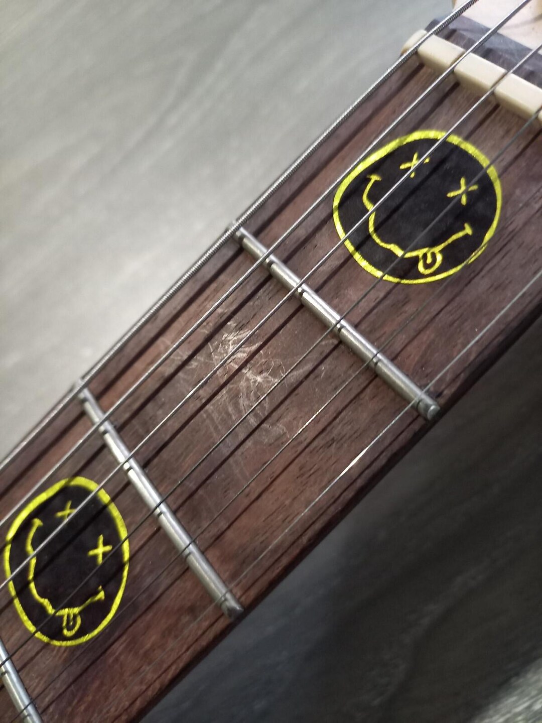 Smiley Face Inlay Sticker Fretboard Set for Guitar or Bass - Etsy